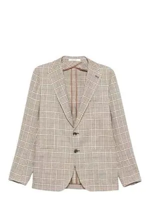 Tagliatore Plaid Blazer - Neutrals