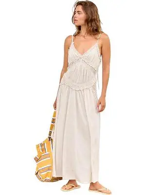 Free People Marina Muse Maxi Dress - Natural