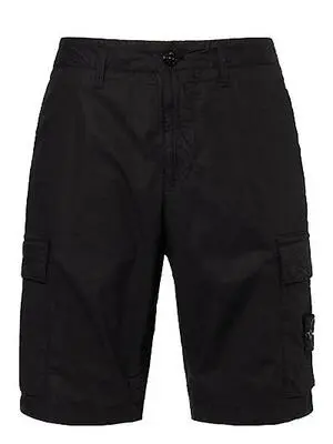 Stone Island Regular-fit Stretch-cotton Shorts - Black