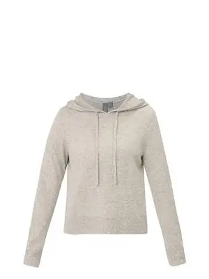 Sweaty Betty Long-sleeve Cashmere Hoodie - Light Grey Marl