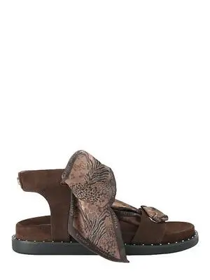 Carvela Sorrento Scarf Faux-suede Sandals - Dark Brown