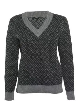 Gucci Diamante-pattern Wool Sweater - Black