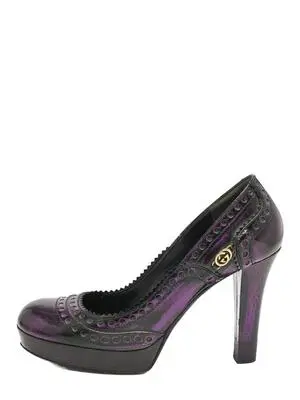 Gucci 100mm Perforated Detail Pumps - Purple