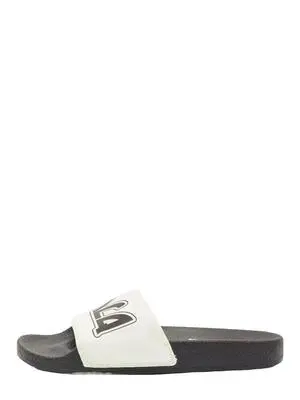 Alexander McQueen Logo-detail Leather Slides - Black