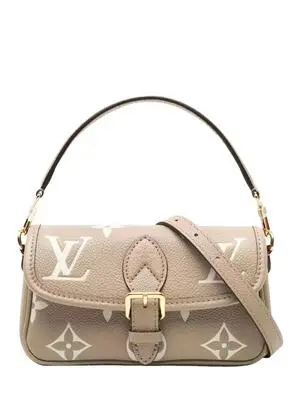 LOUIS VUITTON Nano Bicolor Monogram Empreinte Giant Diane Satchel - Brown