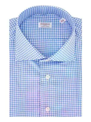 BORRIELLO NAPOLI Checked Shirt - Blue