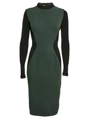 Victoria Beckham Panelled Midi Dress - Green