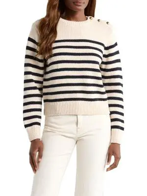 FRAME The Mariner Stripe Cotton Sweater