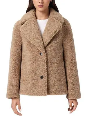 ALLSAINTS Eddie Teddy Jacket - Caramel Brown