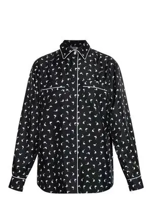 Moschino Printed Silk Shirt - Black