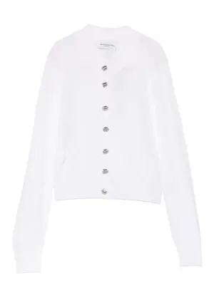 Brandon Maxwell Aubrey Button Cardigan - White