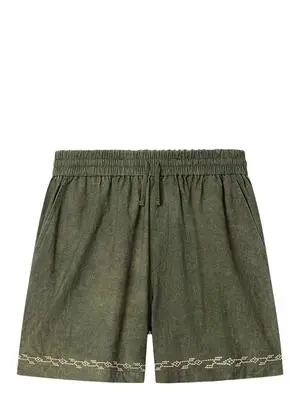 MARANT Zilan Embroidered Shorts - Green