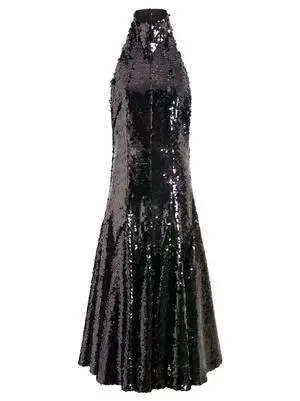 16Arlington Mika Sequin Midi Dress - Black