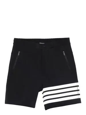 Thom Browne Striped Zip Shorts - Black