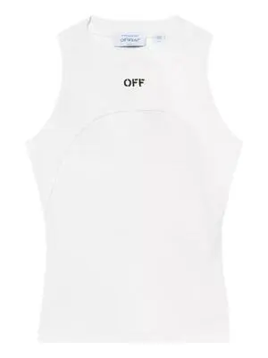 Off-White Off Stamp Ribbed Tank Top - White