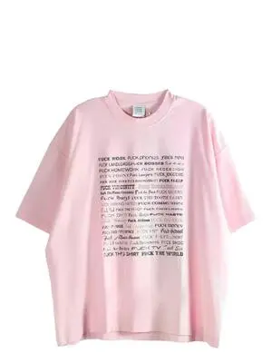 Vetements Graphic T-shirt - Pink