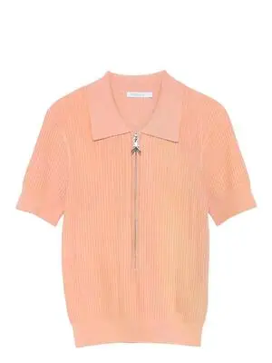 Patrizia Pepe Zip-fastening Polo Top - Pink