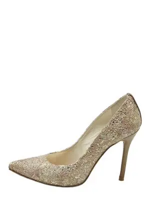 STUART WEITZMAN 100mm Glitter-embellished Pumps - Yellow