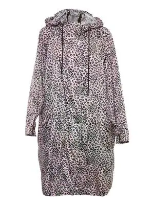 Maje Leopard-print Zip-up Coat - Pink