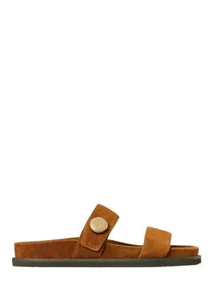 Tory Burch Suede Double-strap Sandals - Brown