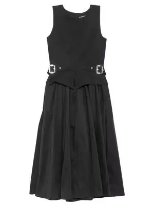 Karl Lagerfeld Belt-detail Midi Dress - Black