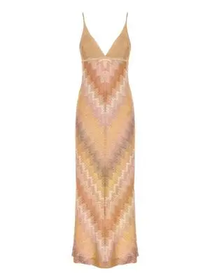 Missoni V-neck Chevron Dress - Neutrals