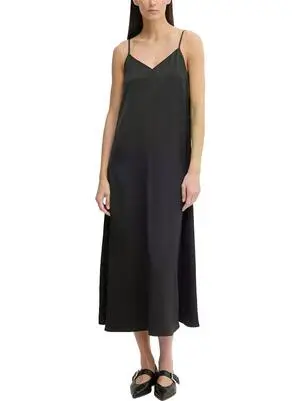 Marc O'polo V-neck Midi Dress - Black
