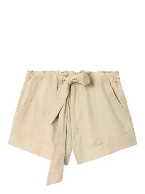 MARANT ETOILE Birva Tie-waist Shorts - Neutrals