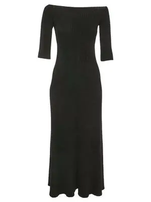Chloé Rib-knit Midi Dress - Black