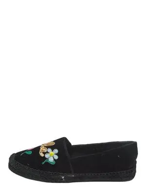 Dolce & Gabbana Patch-embellished Flat Espadrilles - Black
