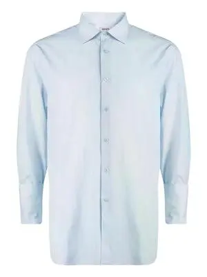 Kenzo Point-collar Cotton Shirt - Blue
