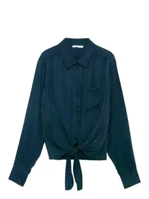 Patrizia Pepe Bow Detail Shirt - Blue