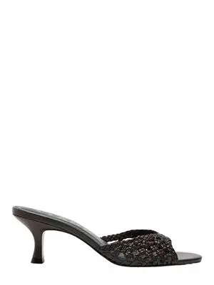 Staud Woven Heeled Sandals - Brown