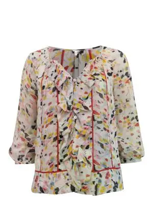 Diane Von Furstenberg Marlabis Ruffled Blouse - Neutrals
