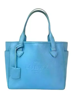Loewe 2010-2026 Leather Heritage Tote Bag - Blue