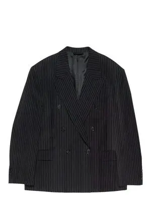 Acne Studios Pinstripe Double-breasted Jacket - Black