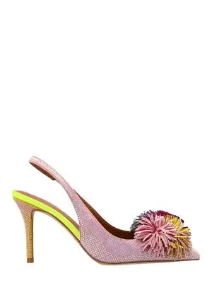 Kurt Geiger Pom Pom Slingback Heeled Pumps - Pink