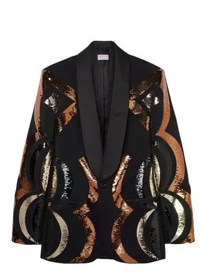 Emilio Pucci Embroidered Blazer - Black