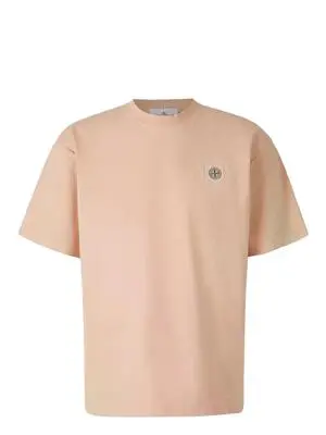 Stone Island Ribbed Insignia Patch T-shirt - Neutrals