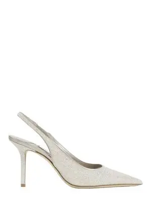 JIMMY CHOO Glitter Slingback Pumps Neutrals