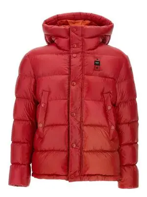 BLAUER. Hooded Quilted Down Jacket
