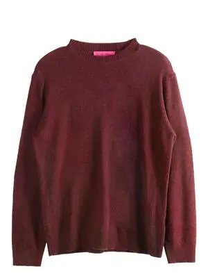 THE ELDER STATESMAN Crew-neck Long-sleeve Sweater - Red