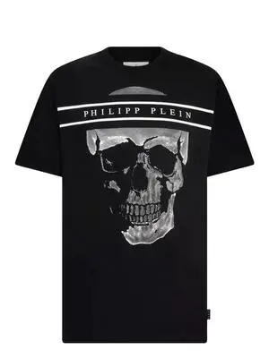 Philipp Plein Round-neck Skull-logo T-shirt - Black