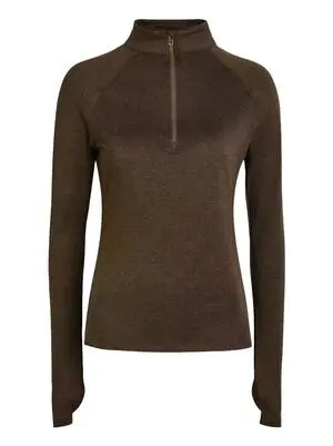Varley Always Warm Half-Zip Sweatshirt Brown