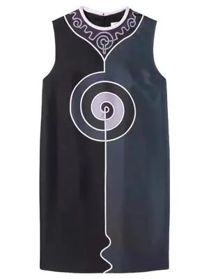 Emilio Pucci Astro-print Sleeveless Dress - Black