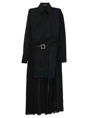 Karl Lagerfeld Pleated Shirt Dress - Black