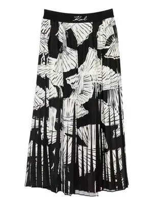Karl Lagerfeld Commercial Midi Skirt - Black