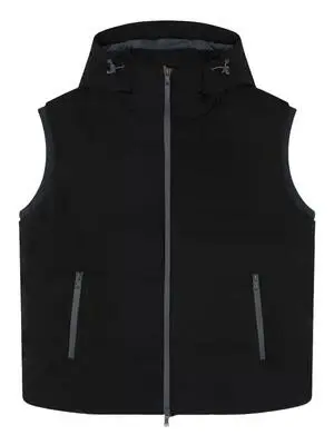 Paul & Shark Typhoon Platinum Padded Vest With Concealed Hood - Black
