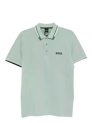 BOSS Striped-trim Polo Shirt - Green