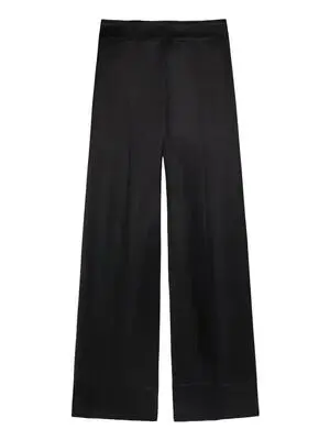 JOSEPH Dijon Palazzo Pants With Back Slit Pockets - Black
